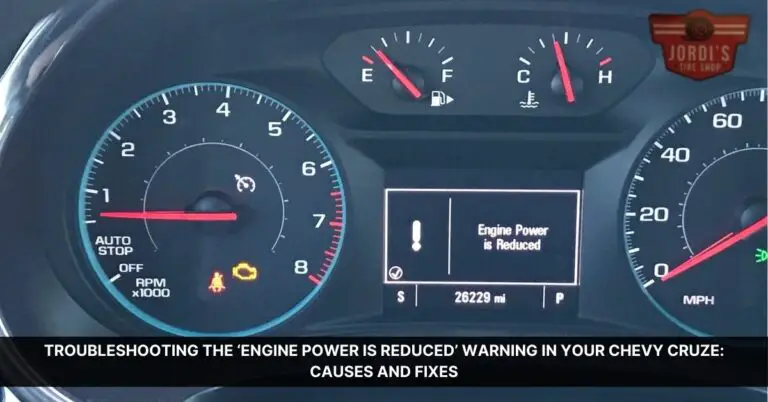 Troubleshooting the 'Engine Power is Reduced' Warning in Your Chevy ...