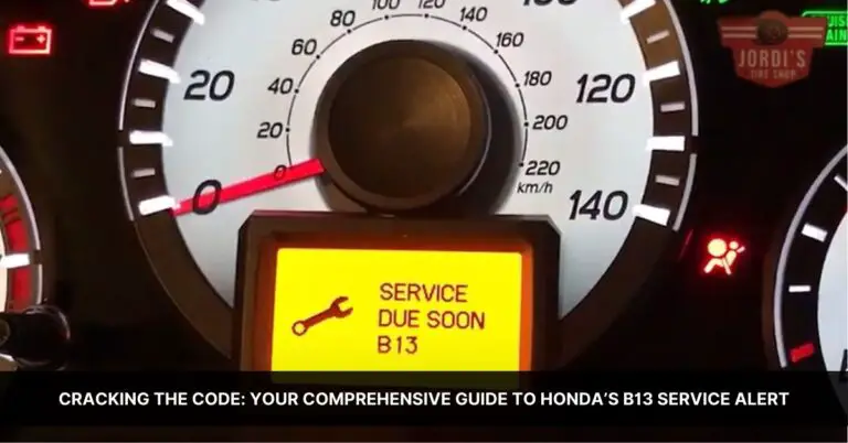 Cracking the Code: Your Comprehensive Guide to Honda's B13 Service Alert - Jordi's Tire Shop